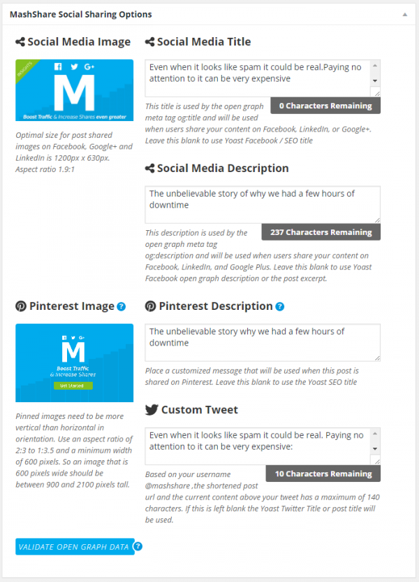 Mashshare Open Graph